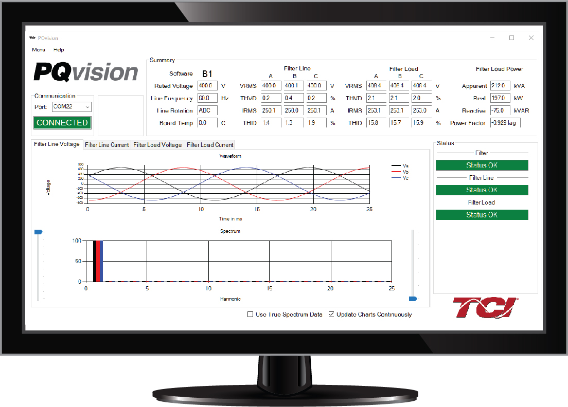 PQvision Desktop Software - TCI An Allient Company